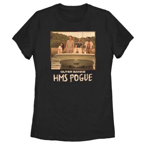 Women's Outer Banks Hms Pogue T-shirt - Black - Large : Target