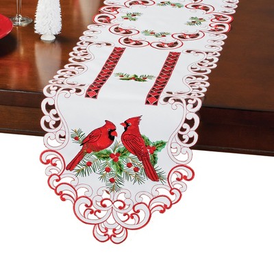 Collections Etc Cardinal And Pine Table Linens Runner : Target