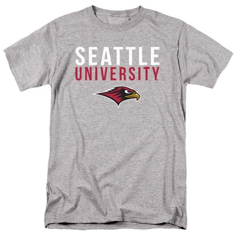 Seattle University Official Stacked Adult T-shirt, Athletic Heather ...