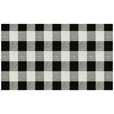 2'x3' Colorstar Sketch Plaid Door Mat Blue - Bungalow Flooring : Target