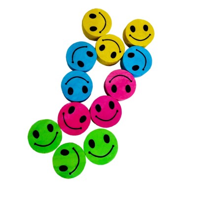 Musgrave Pencil Company Happy Face Pencil Topper Erasers, Pack of 12 ...