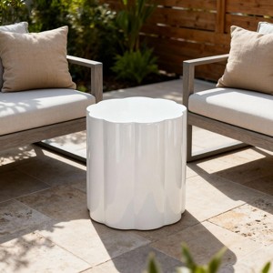 Christopher Knight Home Naoki Modern Patio Lightweight Concrete Side ...