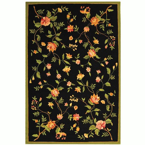 Chelsea Hk263 Hand Hooked Area Rug - Black - 7'9"x9'9" - Safavieh. : Target