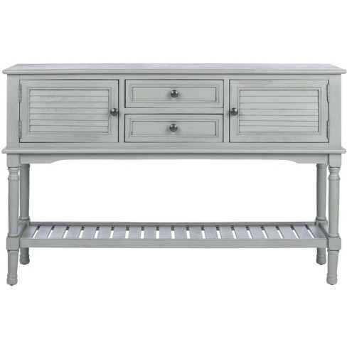 Tate 2 Drawer 2 Door Console Table - Distressed Grey - Safavieh : Target