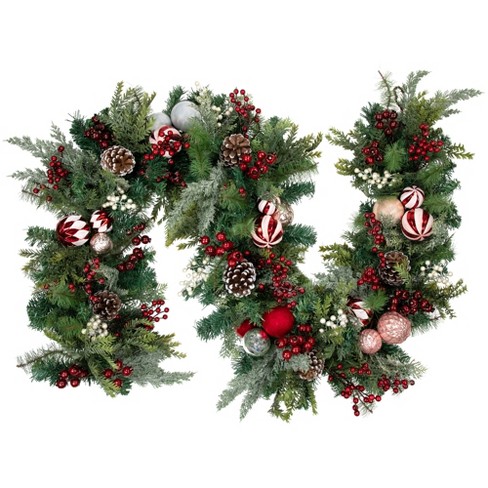Northlight Pre-decorated Ornaments And Pinecones Artificial Christmas ...