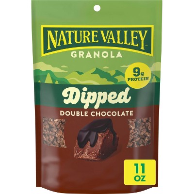 Nature Valley Dipped Double Chocolate Granola - 11oz : Target