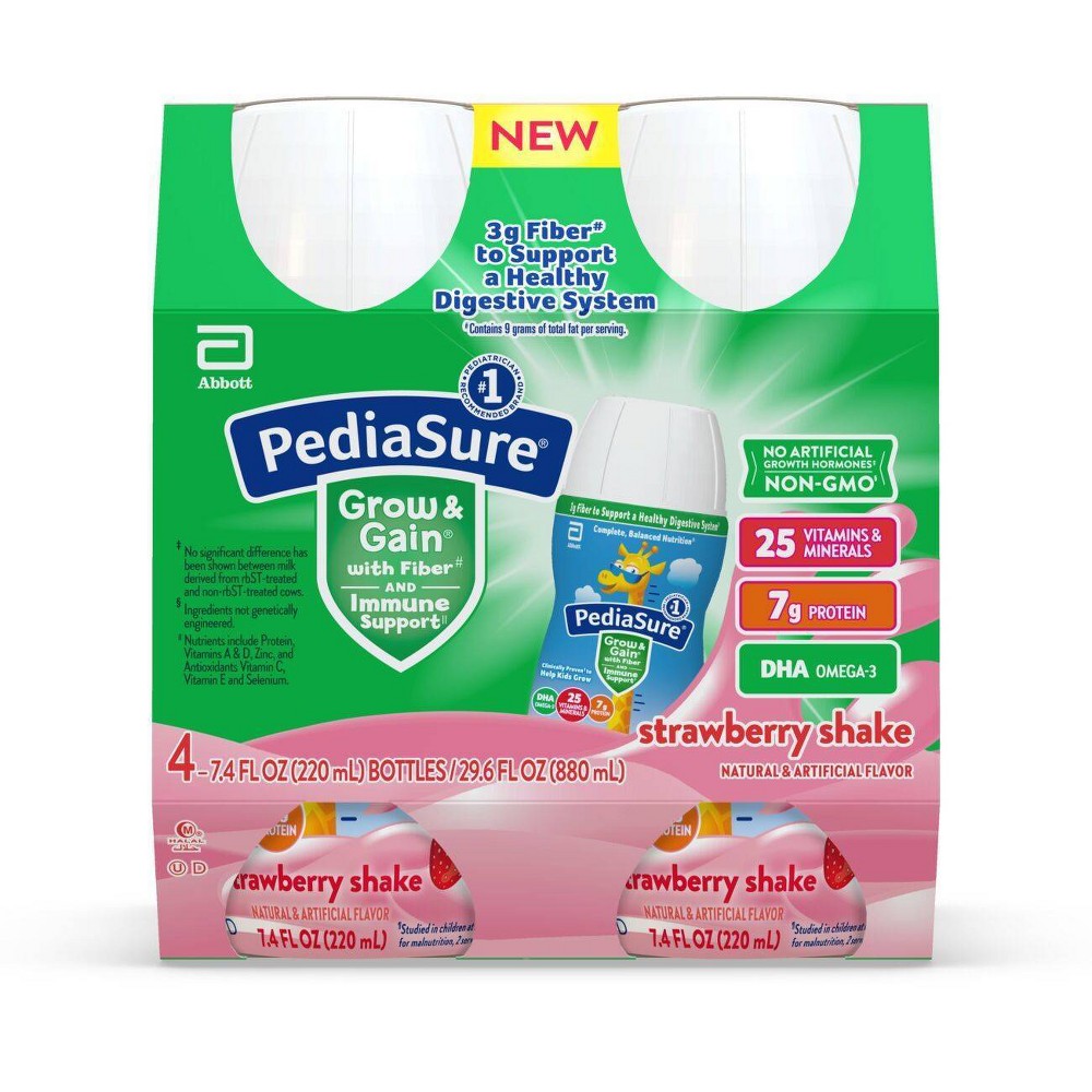 UPC 070074687636 - PediaSure Fiber Pediatric Supplement - Strawberry ...