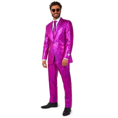 Opposuits Men's Shiny Party Suits - Peppy - Pink - Size Us 44 : Target