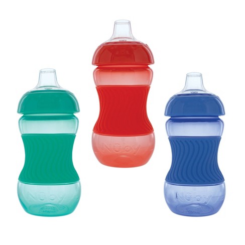 Nuby 6oz Mini Gripper Cup With Sleeve - Boy - 3pk : Target