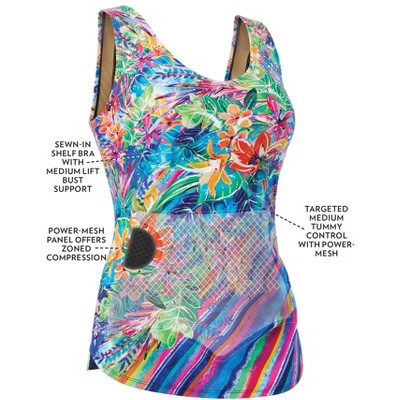 Swim 365 Women's Plus Size Sarong Swimsuit - 20, Multi Sunburst : Target