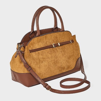Belted Satchel Handbag - A New Day™ Brown : Target