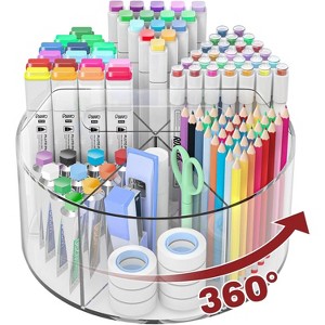 Maison Clear 360 Pencil Supplies Rotating Large Organizer Holder : Target