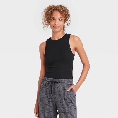 Women's Ribbed Tank Bodysuit - A New Day™ Black 4x : Target