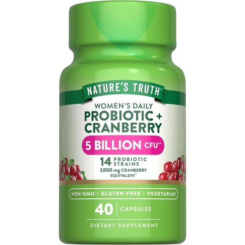 Nature's Truth Probiotics For Women With Cranberry | 5 Billion Active ...