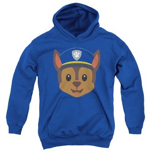 Boys' Paw Patrol Chase Emoji Hooded Sweatshirt, Royal Blue, Large : Target