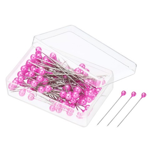 Unique Bargains Pearlized Sewing Stainless Steel Ball Head Needle ...