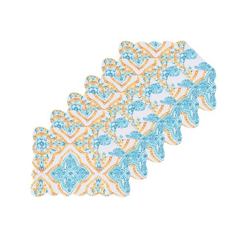 C&f Home Terrace Medallion Cotton Quilted Rectangular Reversible ...