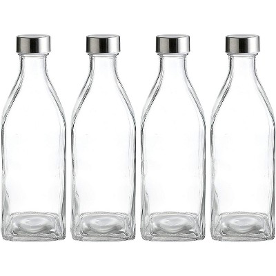 Joyjolt Spring Glass Water Bottles With Stainless Steel Cap - 32 Oz ...