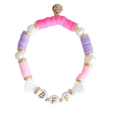 Bits & Bows Girls' BFF Bracelet, Pink/Purple/White : Target
