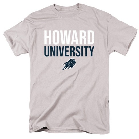 Campus Lab Howard University Official Stacked Adult T-shirt, Silver ...