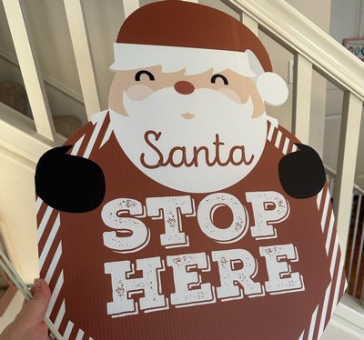 Big Dot Of Happiness Jolly Santa Claus - Santa Stop Here Yard Sign ...