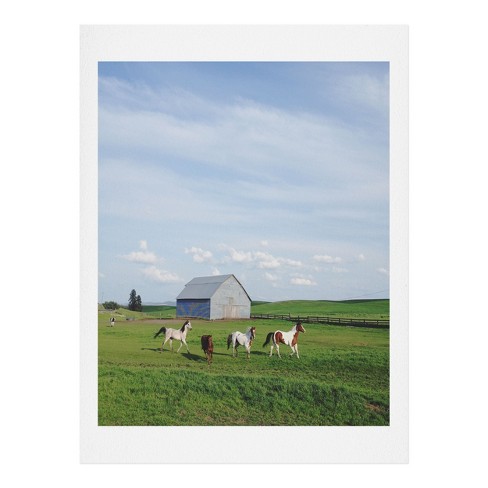 Kevin Russ Farm Horses 11" X 14" Art Print - Society6 : Target