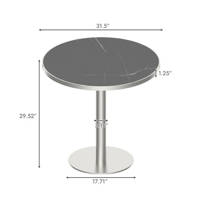 31.5" Round Multi-Use Tulip Dining Table, Faux Marble Top Bistro Table ...