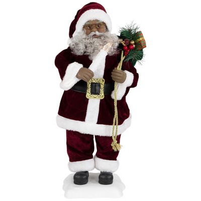 Northlight Animated And Musical Santa Claus With Candle Christmas ...
