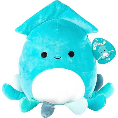 Squishmallow 10" Teal Squid Plush - Cute And Soft Stuffed Animal Toy ...