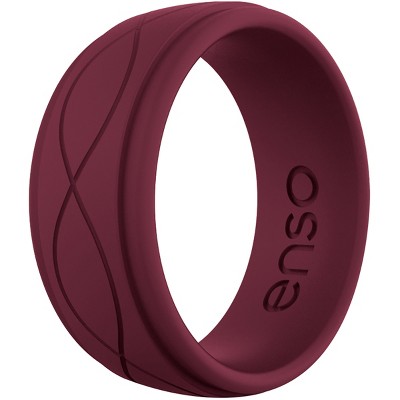 Enso Rings Classic Elements Series Silicone Ring - Silver - 8 : Target