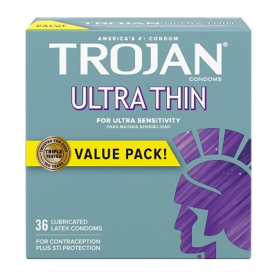Trojan Ultra Thin For Ultra Sensitivity Premium Fragrance Free ...