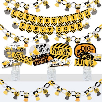 50-pack Under Construction Latex Balloons For Construction Zone Builder ...