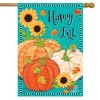 Whimsical Fall Primitive House Flag Autumn Sunflowers 28" X 40 ...
