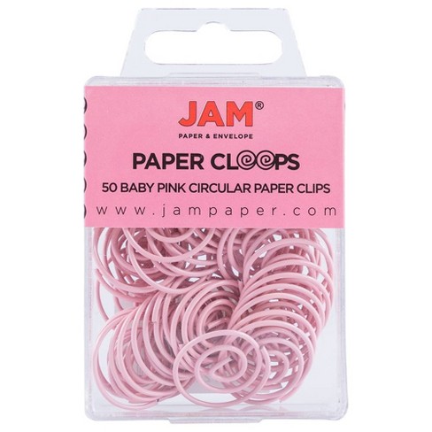 Jam Paper 50pk Circular Paper Clips - Fuchsia : Target