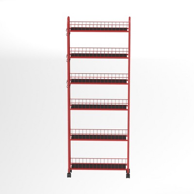 6-tier Rolling Cart Gap Kitchen Slim Slide Out Storage Tower Rack With ...