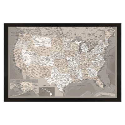 Home Magnetics Standard Us Map - Tan : Target