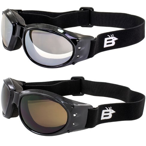 2 Pairs Of Birdz Eyewear Eagle Safety Motorcycle Goggles With Clear ...