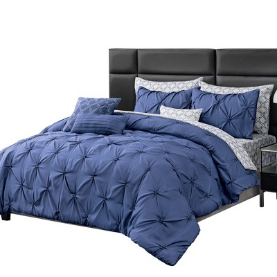 Collections Etc 10-piece Pintucked Comforter Set With Decorative ...