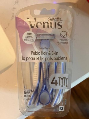 Venus For Pubic Hair & Skin Disposable Razors - 4ct : Target