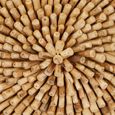 Reclaimed Wood Geometric Handmade Overlapping Stick Wall Decor Brown ...