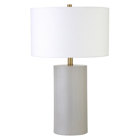 Hampton & Thyme 24" Ceramic Table Lamp With Fabric Shade White Ceramic ...