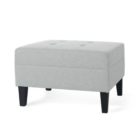 Nicbex Modern 28.25" Rectangle Ottomans Wood Footstools With Cushioned ...
