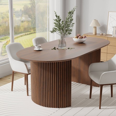 Dovelina 67" Wood Dining Table Mid-century Modern Kitchen Table Dining ...