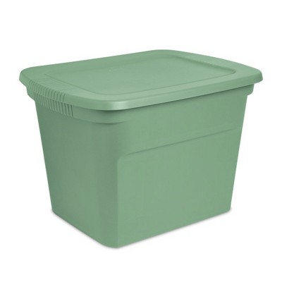 Sterilite 18 Gal Storage Tote, Stackable Bin With Lid, Plastic ...