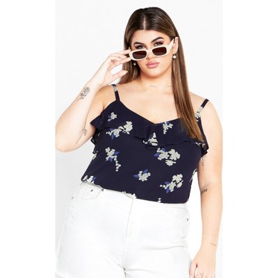Women's Plus Size Nicole Print Cami - Demure Floral | City Chic : Target