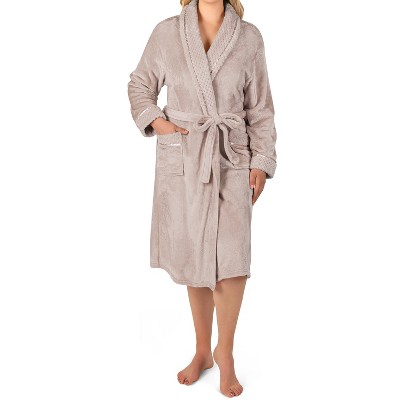 Pavilia Soft Plush Women Fleece Robe, Cozy Warm Housecoat Bathrobe ...