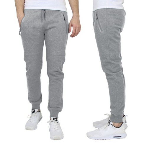 Lyrebird Atelier Men's Slim Fit Fleece Jogger Sweatpants - Heather Grey ...