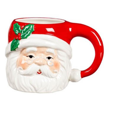 Evergreen Ceramic Cup, 20 Oz, Shaped Mr. Santa : Target