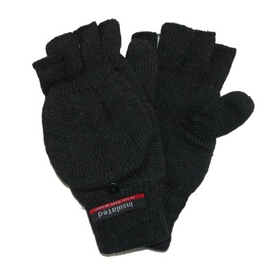 Ctm Men's Knit Flip Top Insulated Gloves : Target