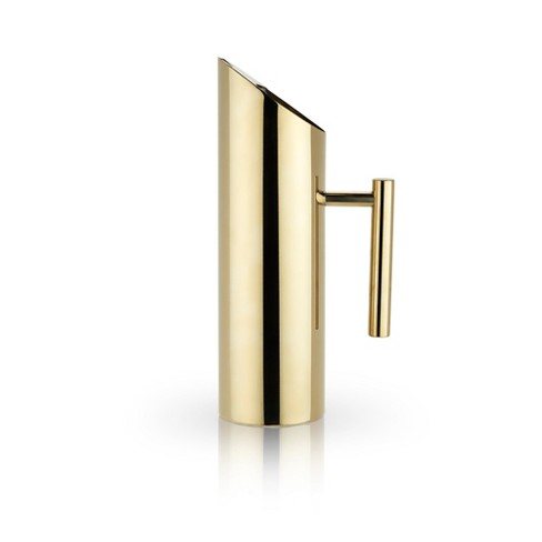 Viski Gold Pitcher, Modern Drink Carafe, Stainless Steel Pitcher, 46 ...